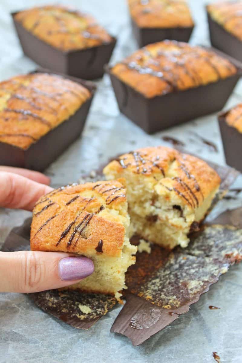 Gluten free banana and choc chip mini loaf cakes recipe - The Gluten ...