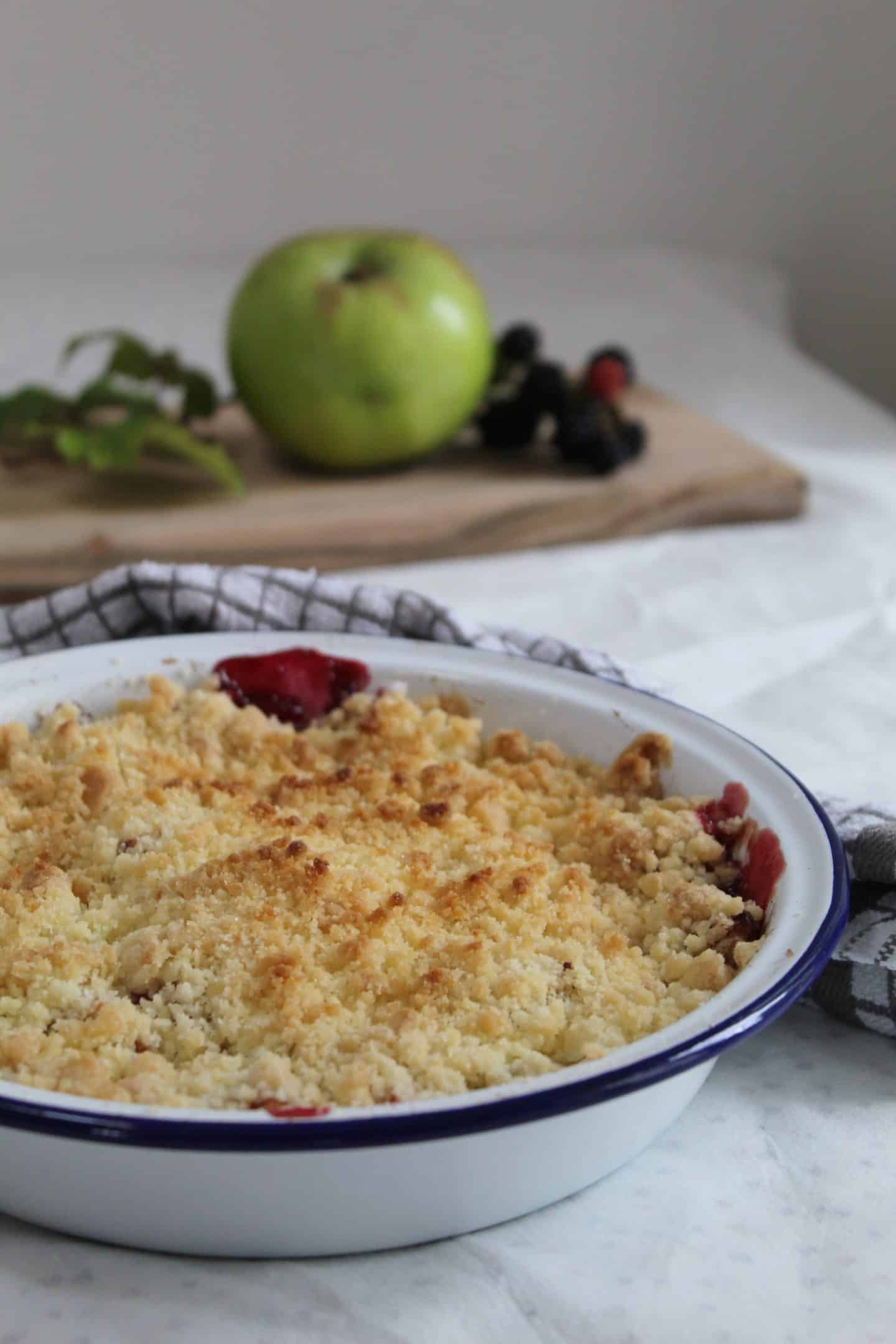Gluten free apple and blackberry crumble - The Gluten Free Blogger