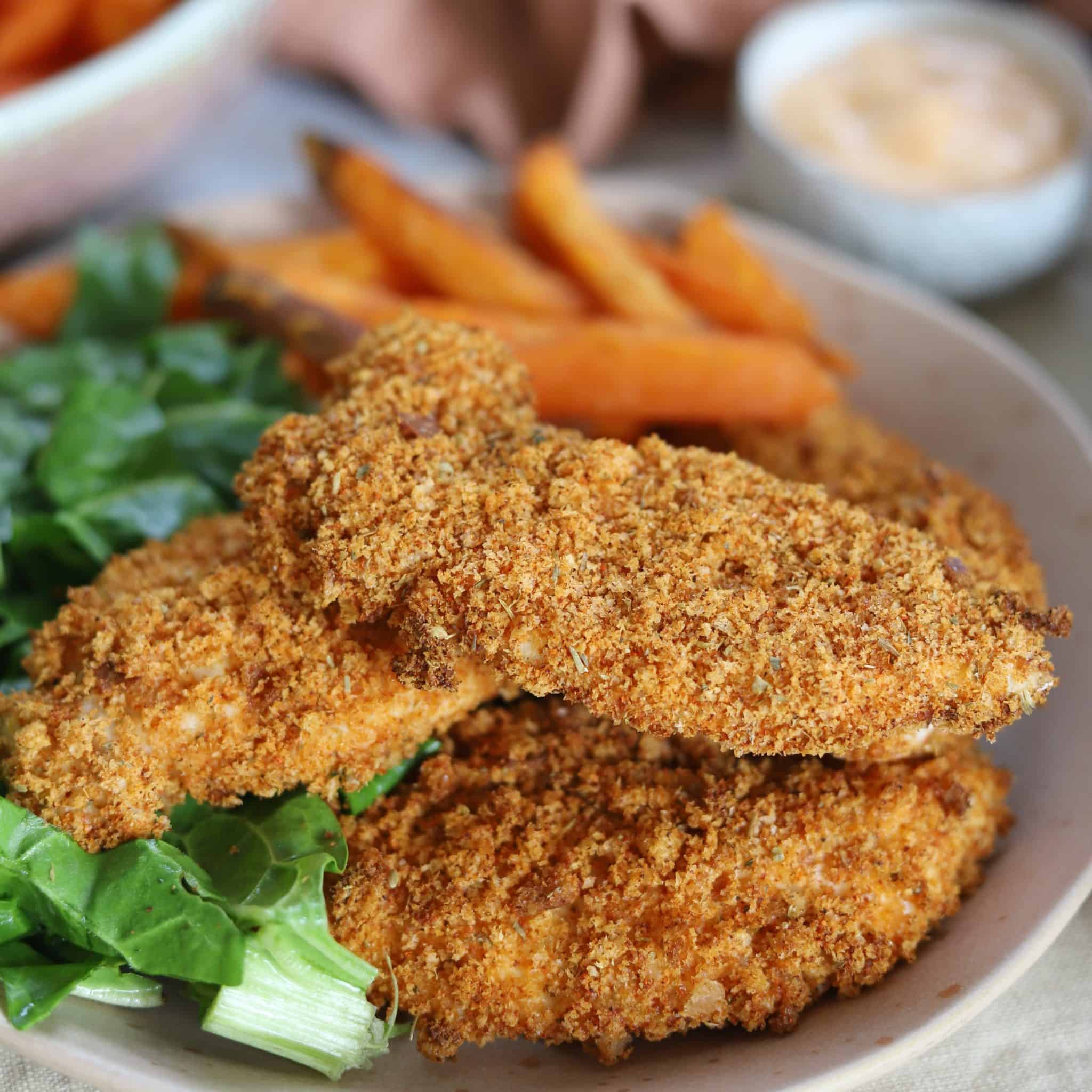 Spicy Gluten Free Breaded Chicken - Oven Baked Chicken Tenders