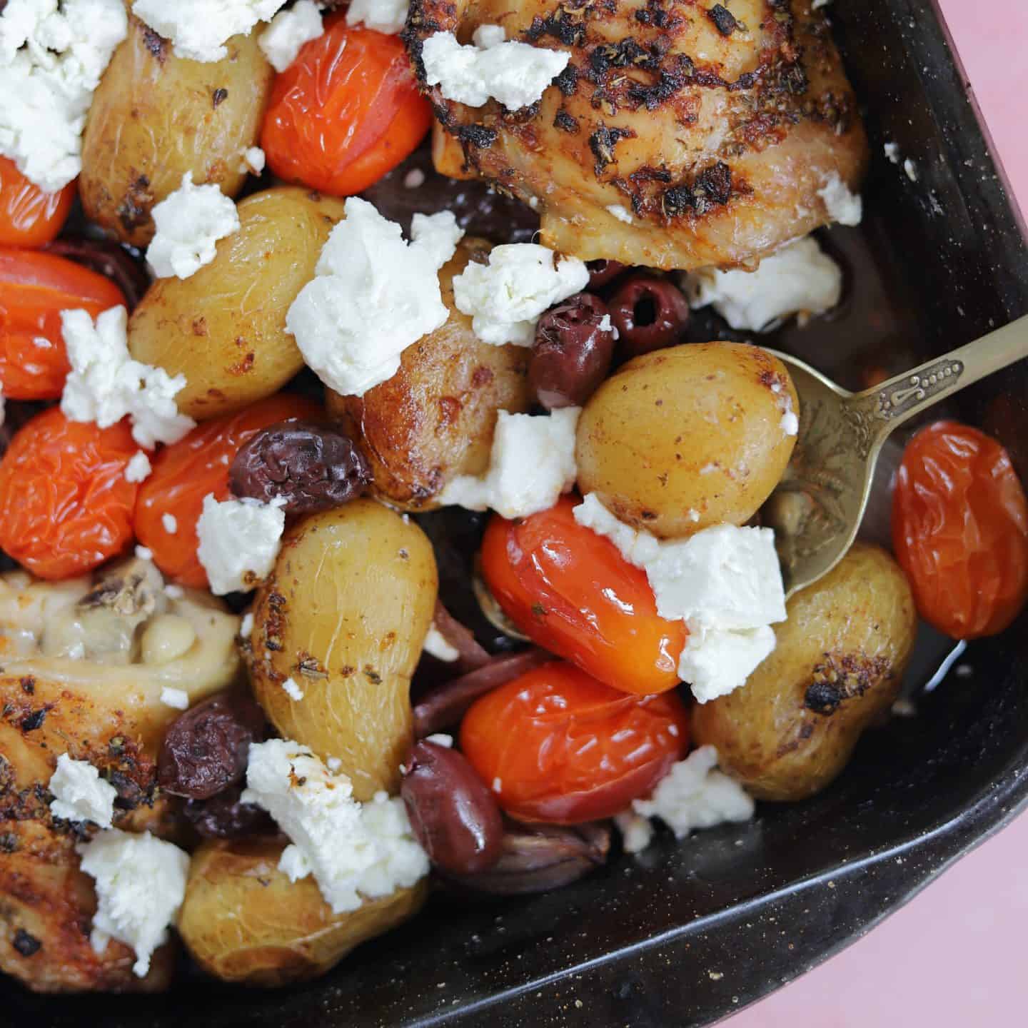 Greek Chicken Traybake - The Gluten Free Blogger