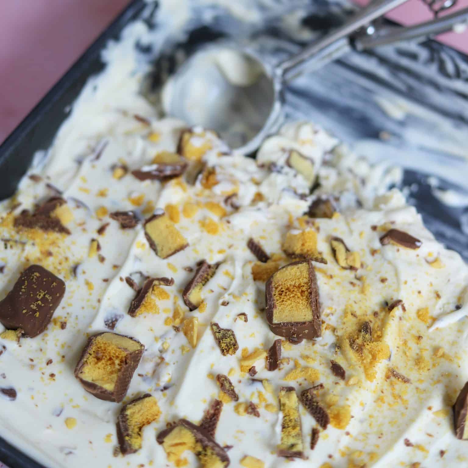 No-Churn Crunchie Ice Cream - The Gluten Free Blogger