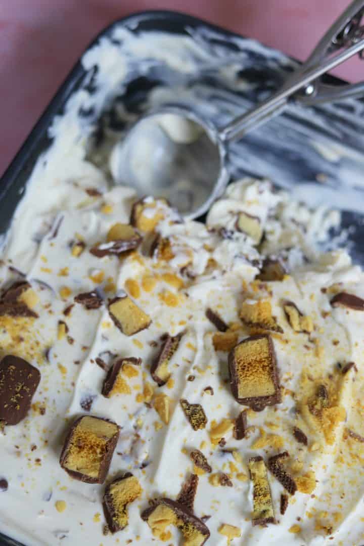 No Churn Crunchie Ice Cream