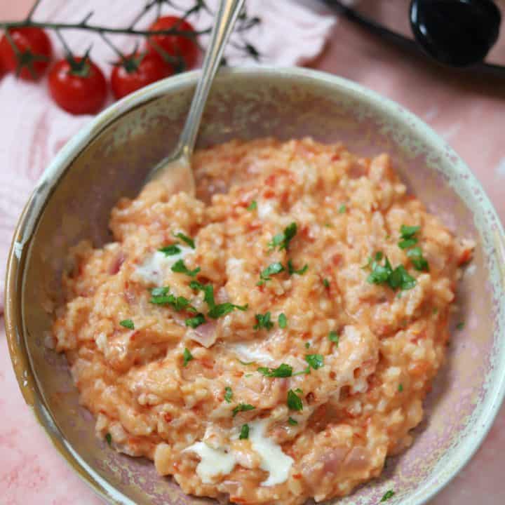 Tomato and Mascarpone Risotto {Slow Cooker + Hob Recipes}