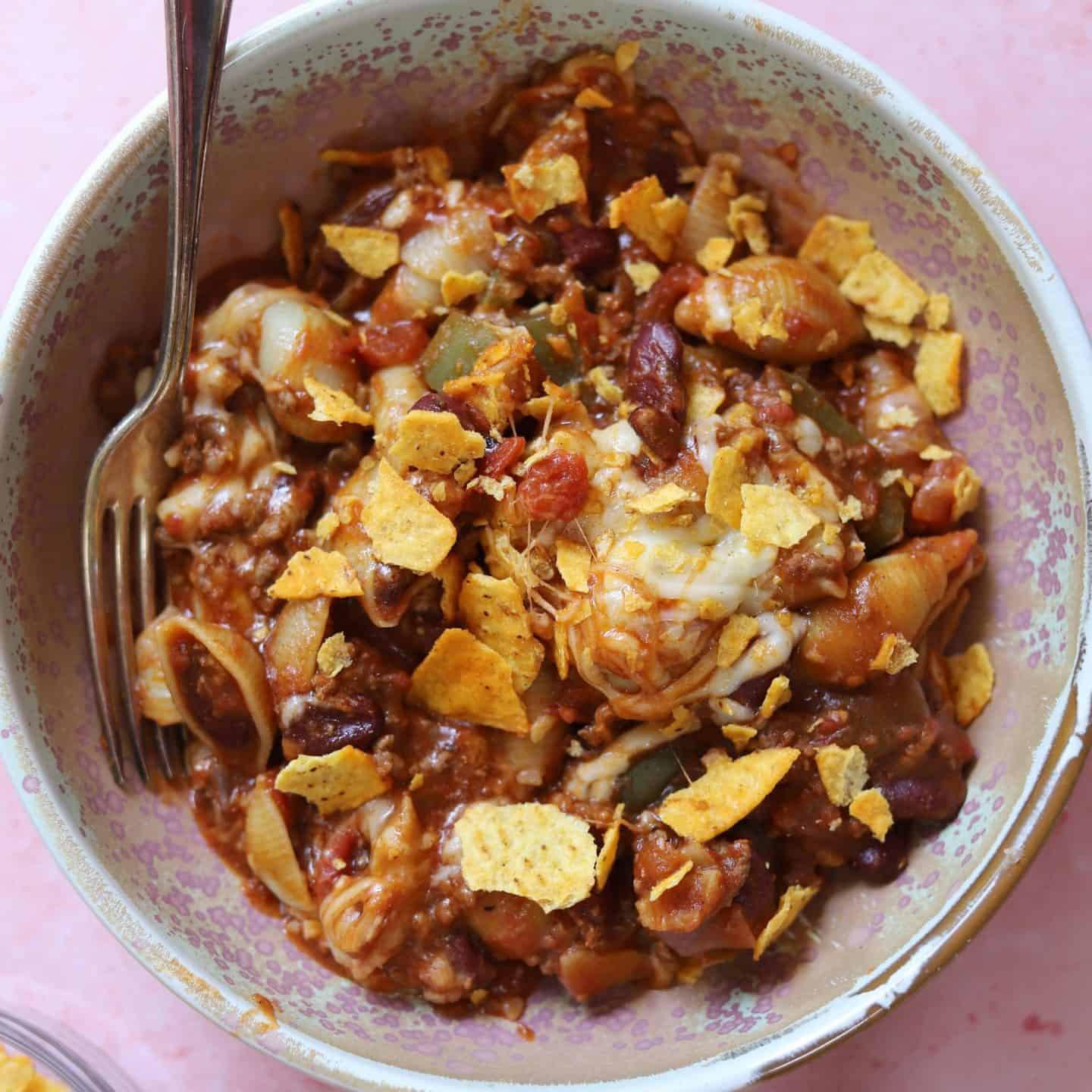 One Pan Chilli Con Carne Pasta - Gluten Free, Dairy Free Option