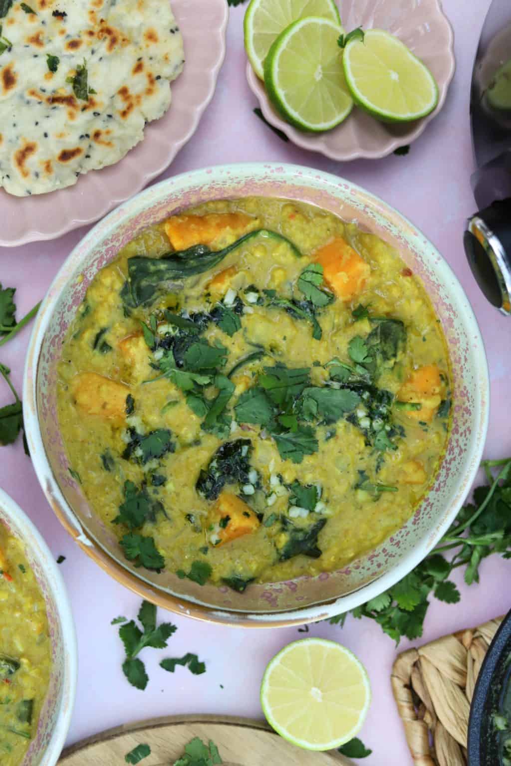 Slow Cooker Sweet Potato and Spinach Dhal - The Gluten Free Blogger