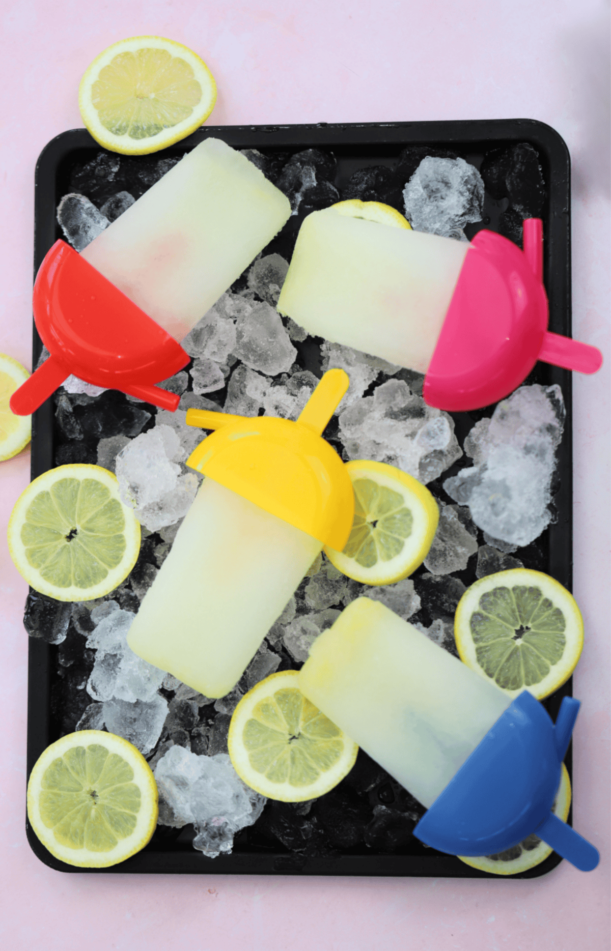 Lemon Ice Lollies - Homemade Lemon Popsicles with 3 Ingredients