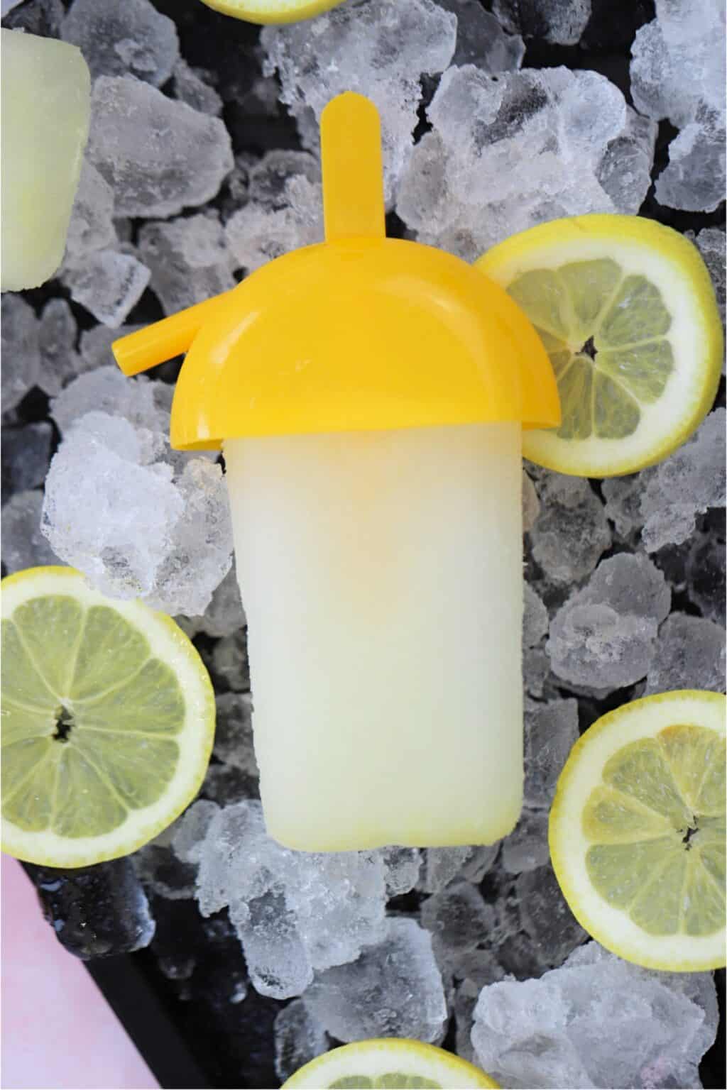 Lemon Ice Lollies - Homemade Lemon Popsicles with 3 Ingredients