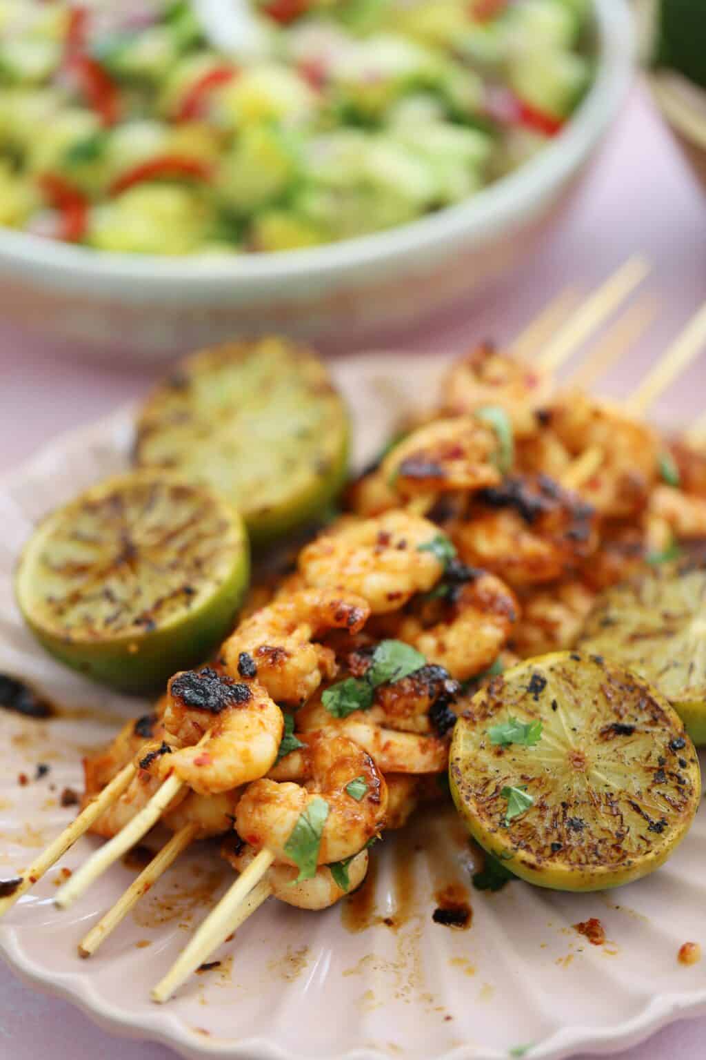 Prawn Kebabs with Garlic and Chilli - Gluten Free BBQ Recipe