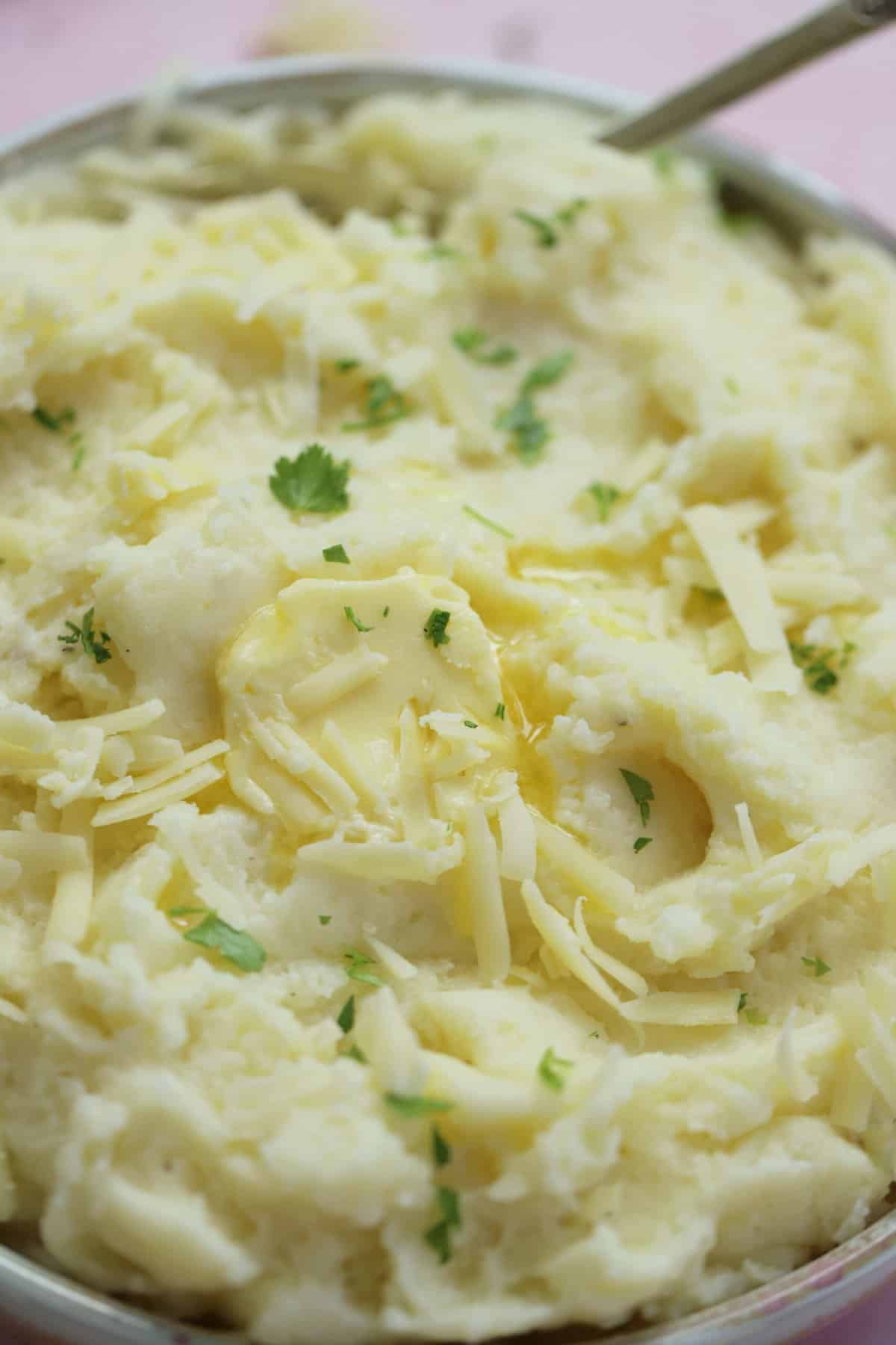 Cheesy Mashed Potatoes - BEST ever!