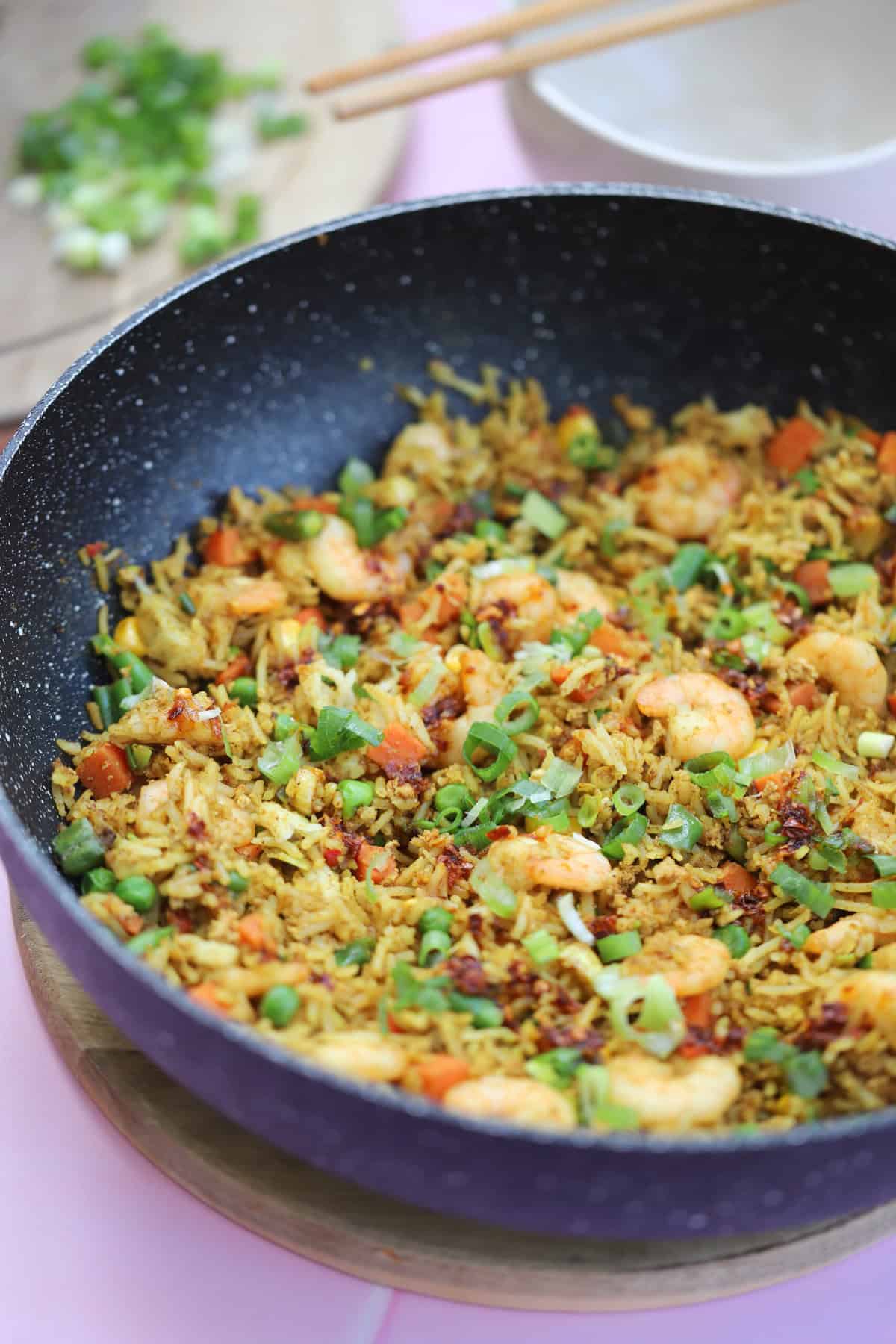 Singapore Fried Rice {Gluten Free}