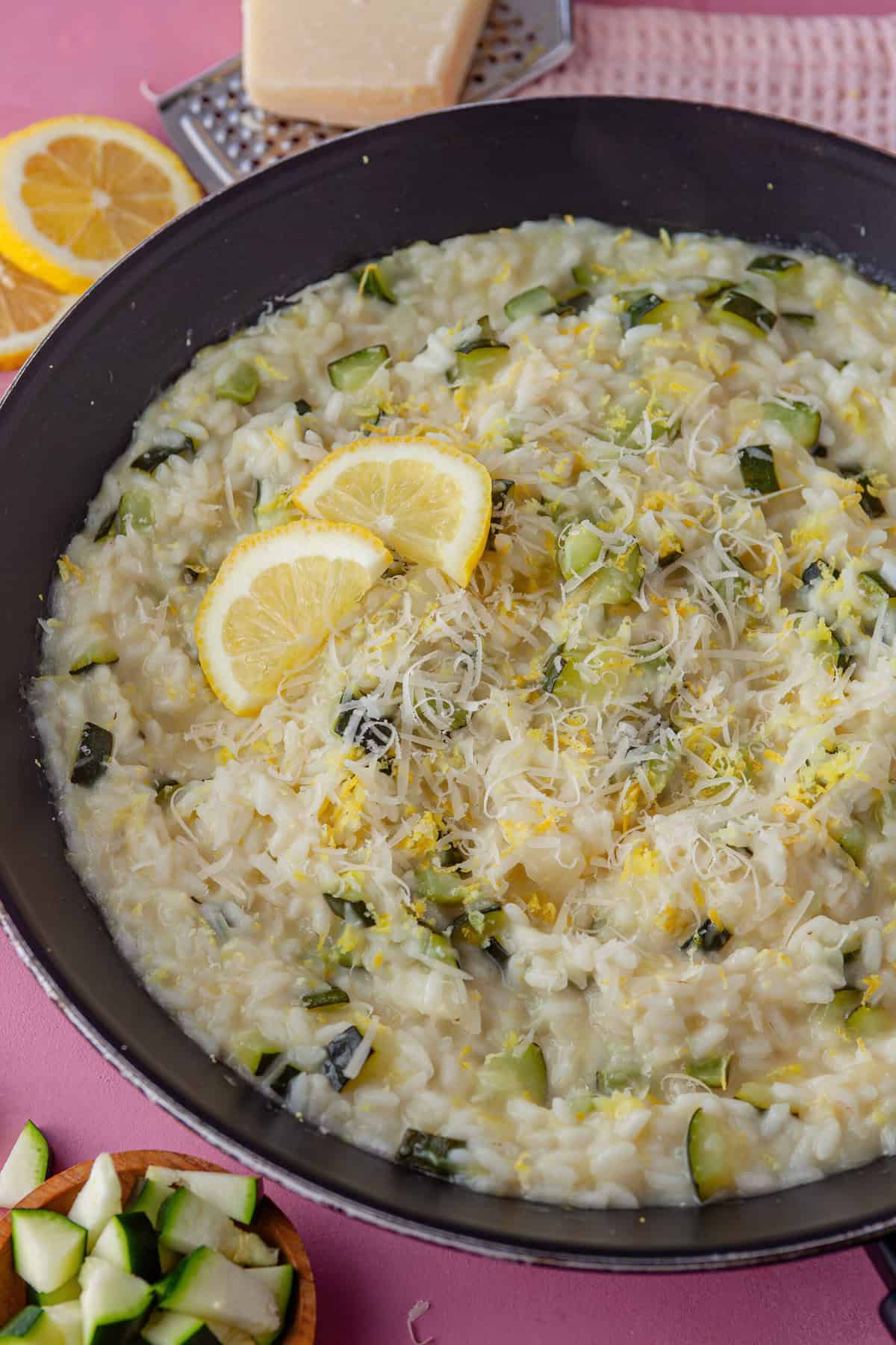 Courgette Risotto with Lemon