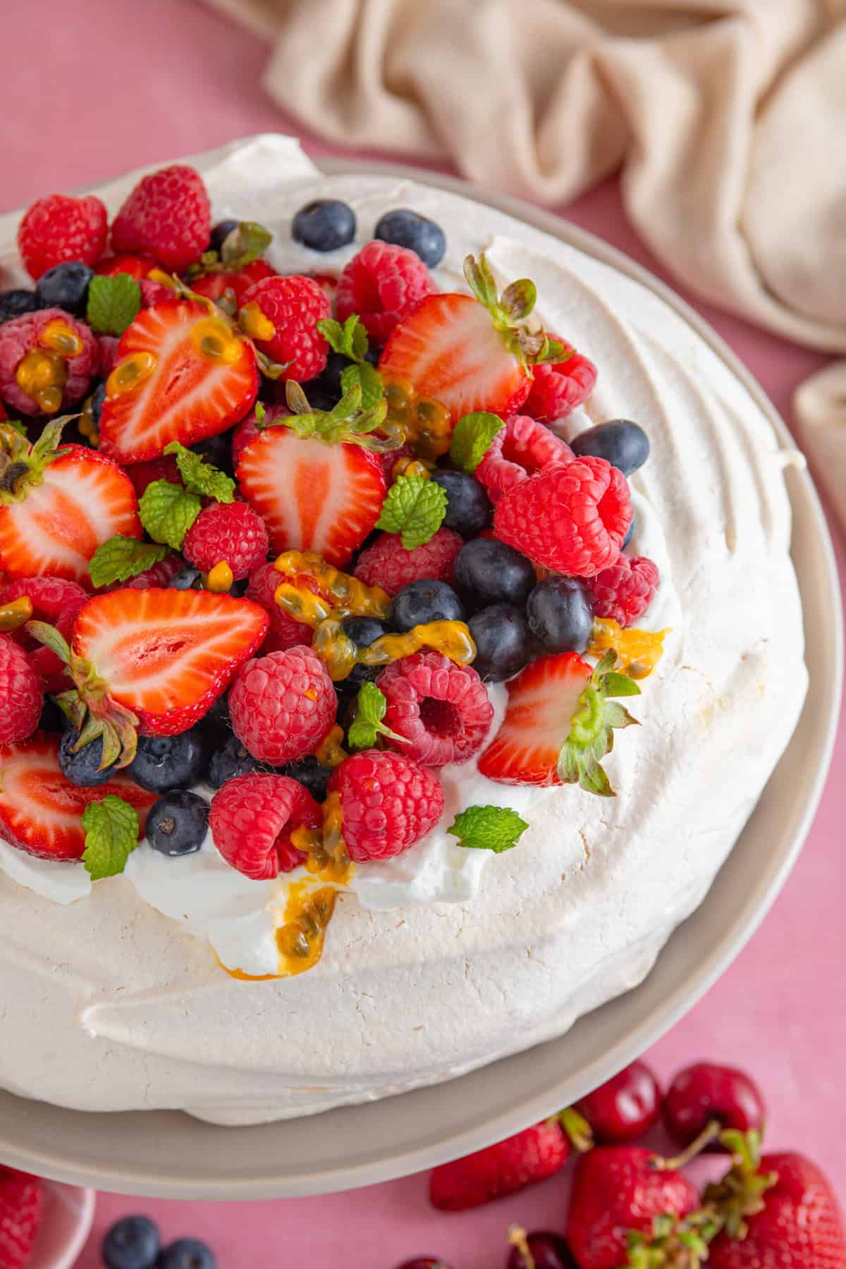 Summer Berry Pavlova {Gluten Free}