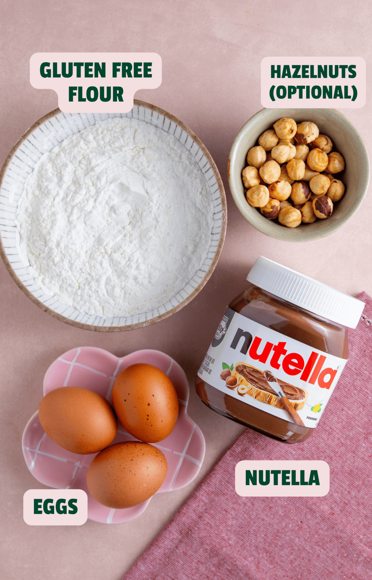 Nutella Brownies {Gluten Free, 3 Ingredients}