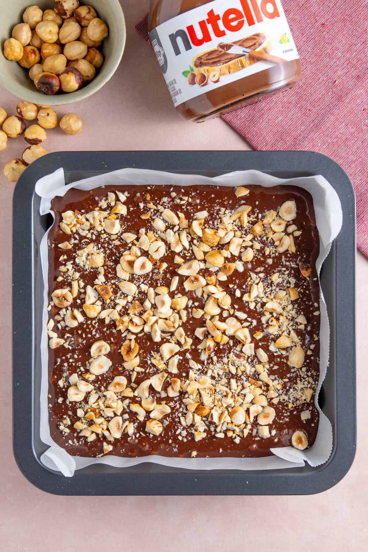 Nutella Brownies {Gluten Free, 3 Ingredients}