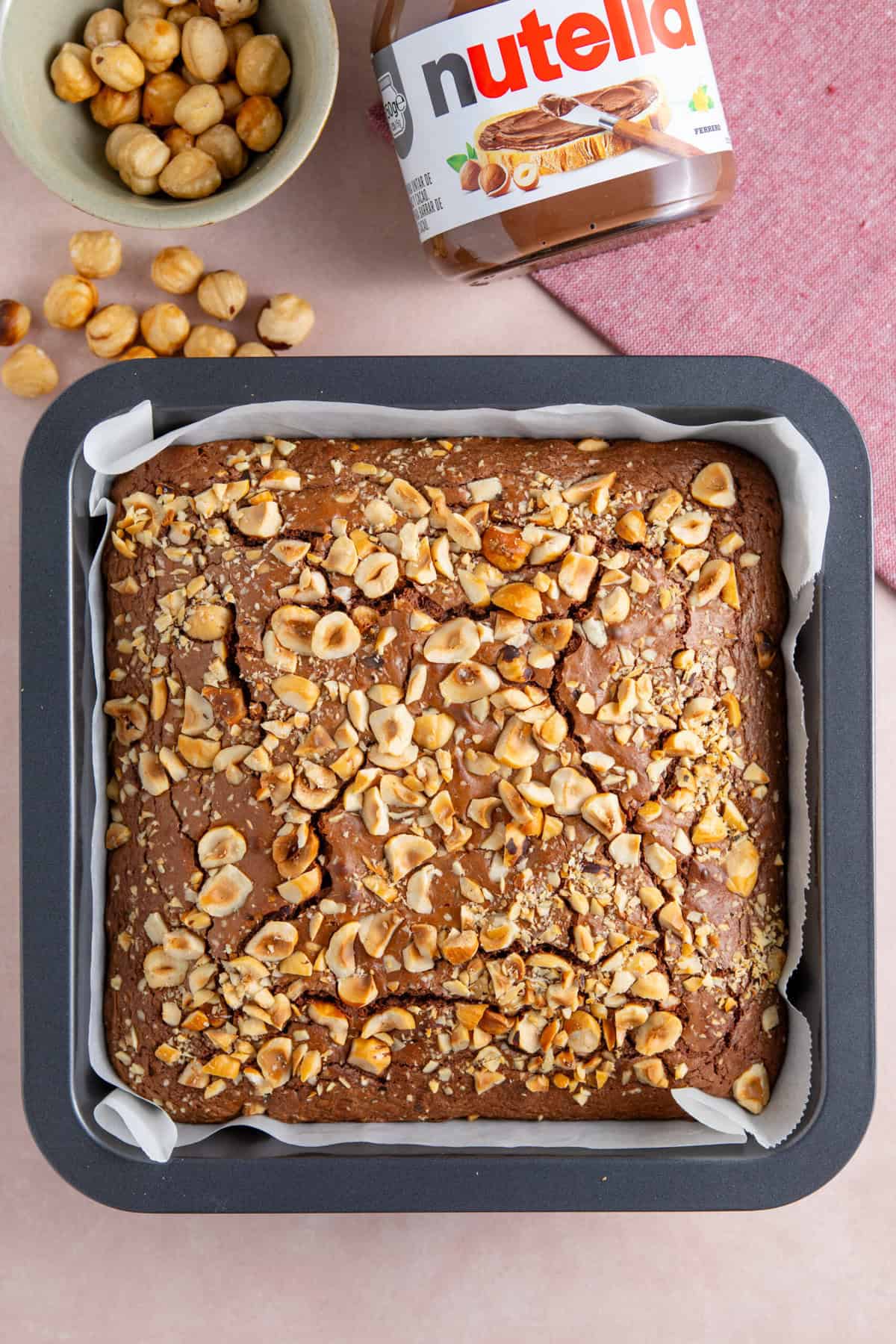 Nutella Brownies {Gluten Free, 3 Ingredients}