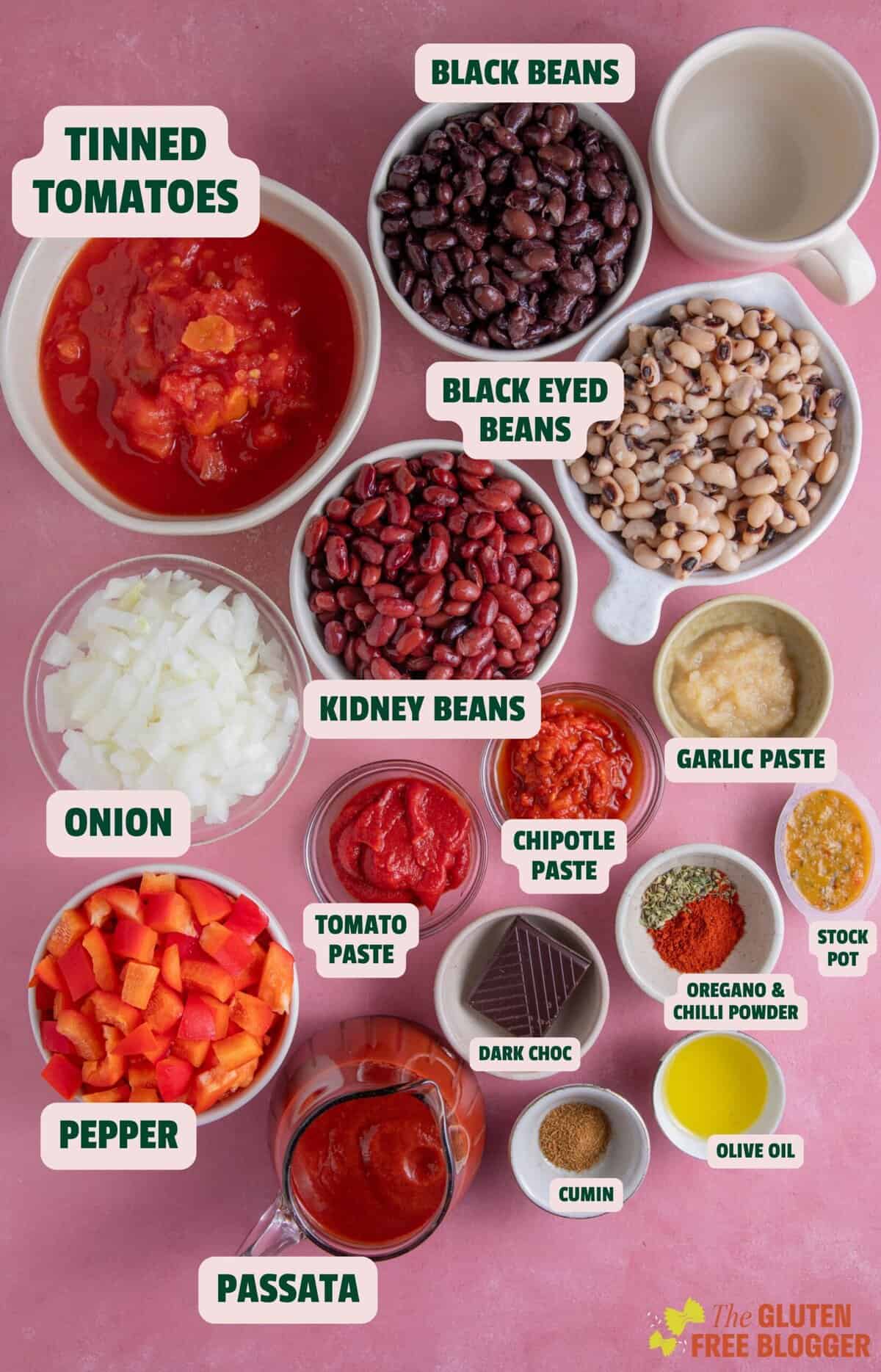 Three Bean Chilli Recipe {Gluten Free and Vegan}