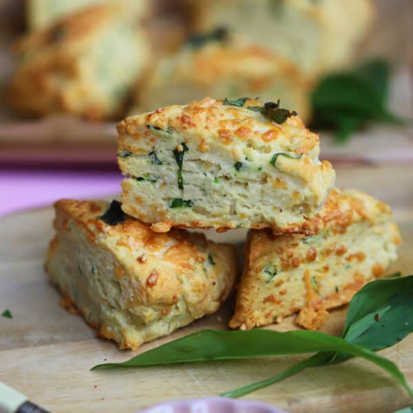 Cheese and Wild Garlic Scones - The Gluten Free Blogger