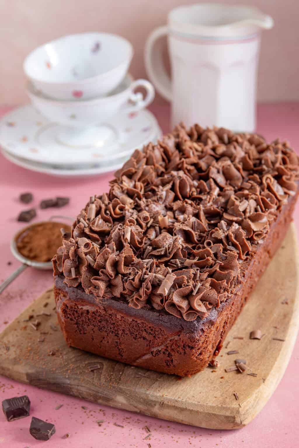 Gluten Free Chocolate Loaf Cake {Dairy Free Option}
